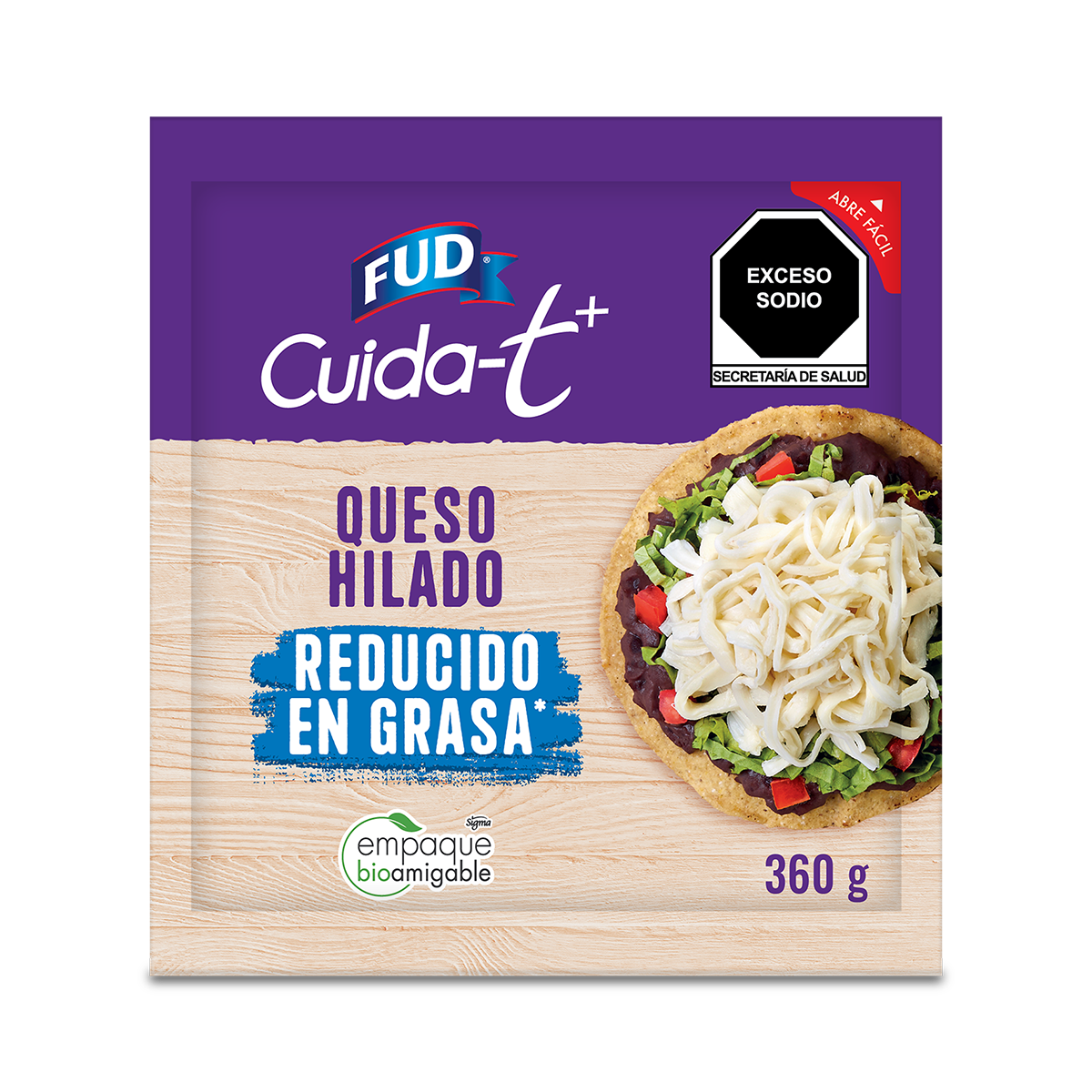 Queso Hilado Reducido en Grasa FUD Cuidate+ 360 g